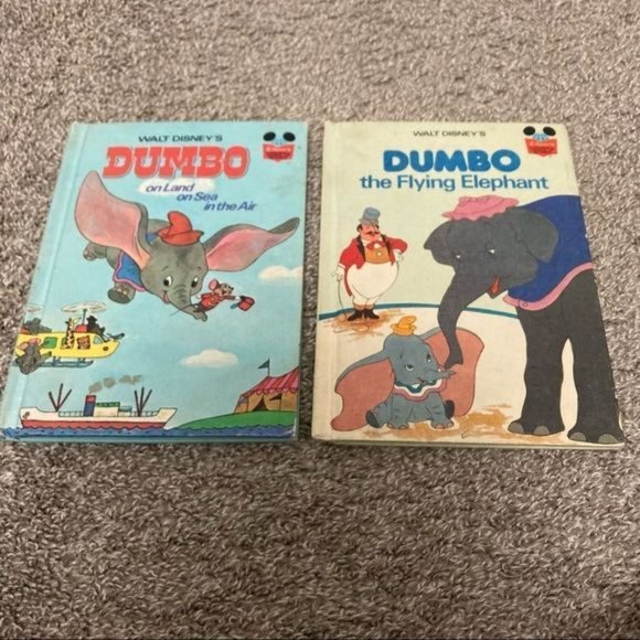 Disney | Toys | Two First Edition Dumbo Walt Disney Books Vintage ...